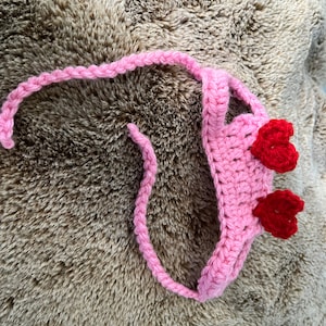 Crochet Pattern: Valentines Day Heart Hat for Cats With Pom | Etsy