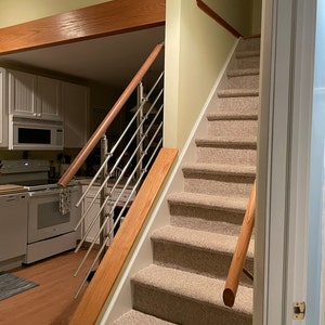 Modern Stairs Balcony Hand Rail Staircase Railing Kit Aluminium Knee ...