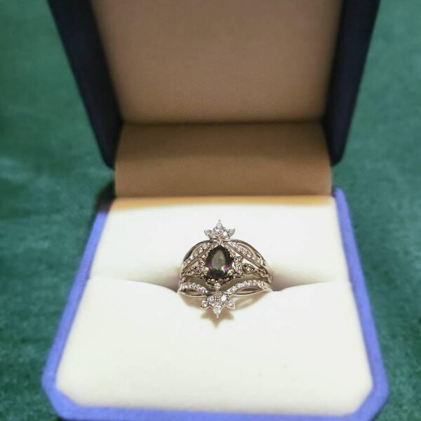 Celtic Knot Norse Viking Diamond Ring Enhancer Women Unique Curved ...