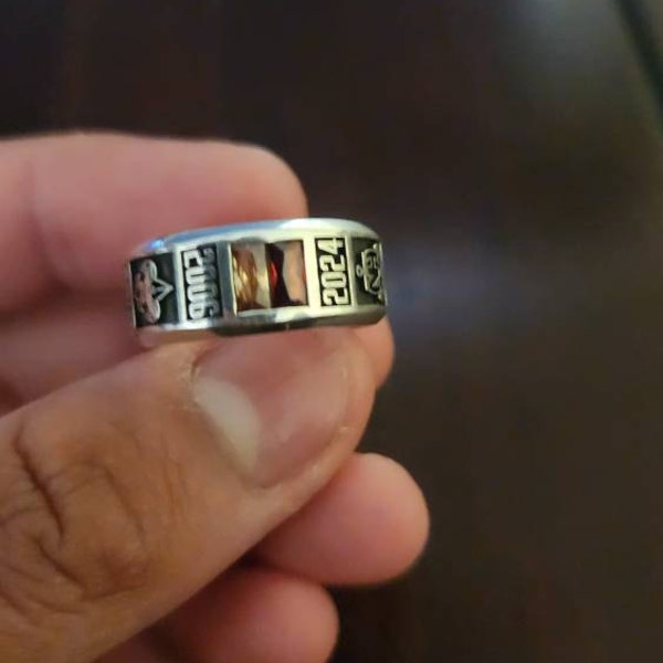 High School Class Band , College Class Ring , Custom Graduation Ring ...