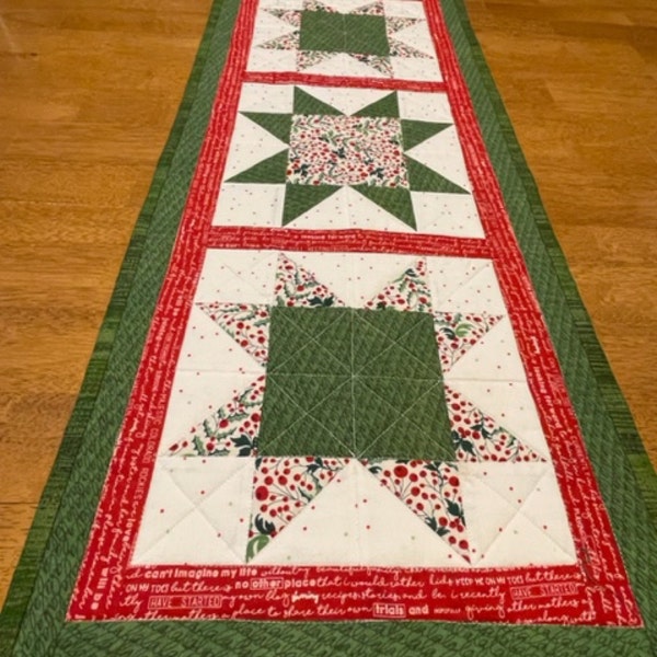 Christmas Star Table Runner Pattern PDF by Simpson Designs Studio ...