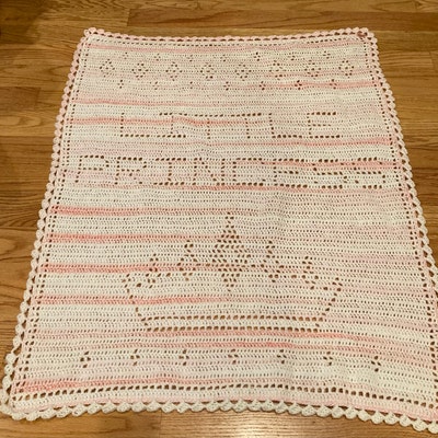 Crochet Blanket Pattern Little Princess Filet Blanket PDF, Uk and Us ...