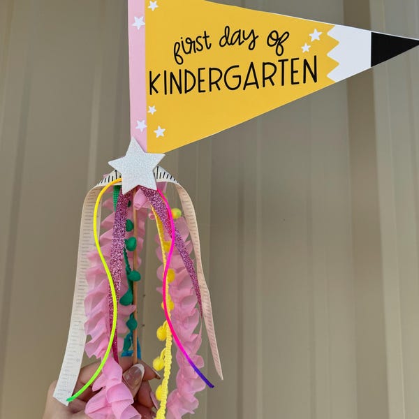 First Day of School Flags • Printable Back to School Pennant Flags ...