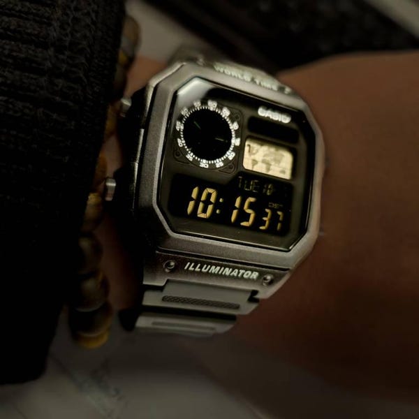 Mission Mods - Custom Casio AE1200 Hydro Blackout Digital Watch ...