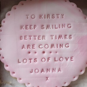 Big Round Personalised Celebration Biscuit Birthday - Etsy UK