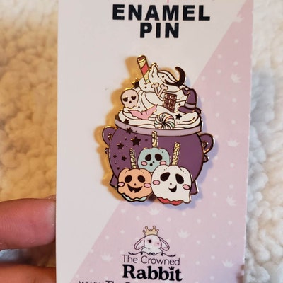 Whipped Cream Witch Cauldron Enamel Pin, Cauldron Enamel Pin, Halloween Enamel Pin, Halloween ...