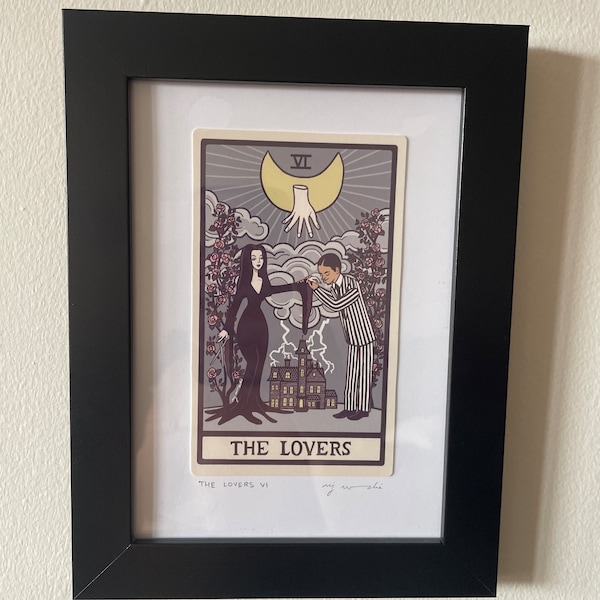 The Lovers VI - Tarot Card Art - Hand-cut Art Card Mounted on 5x7 ...