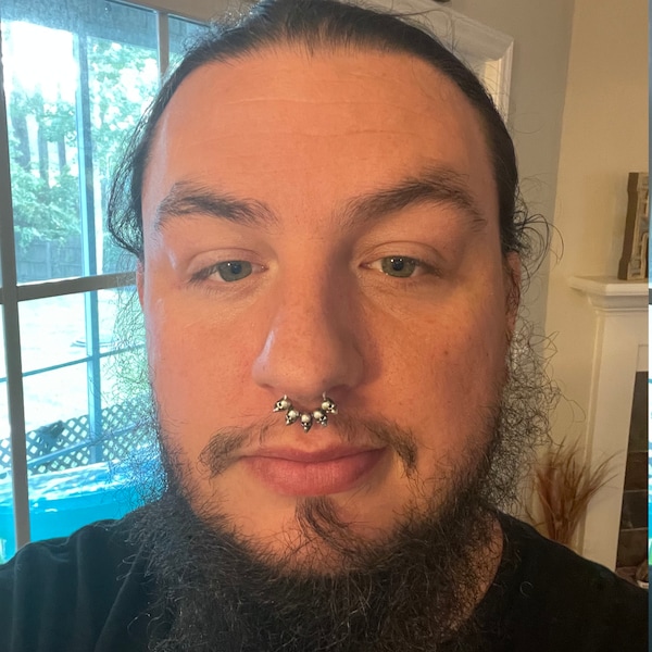 5 Skull Septum Ring, Massive, Oversized, Statement, Bold, Viking, Punk ...