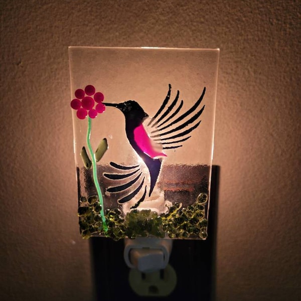 Autumn Tree Fused Glass Night Light, Bringing the Outdoors In, Bedroom ...