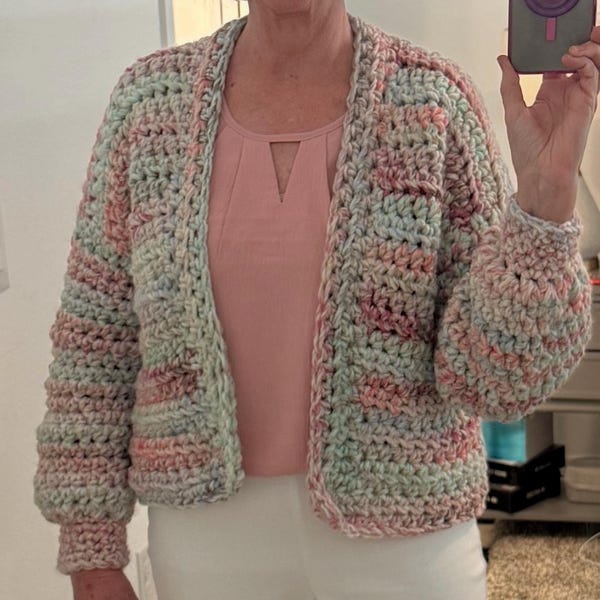 Simple SUPER Chunky Crochet Bomber Jacket Pattern, Size Inclusive ...