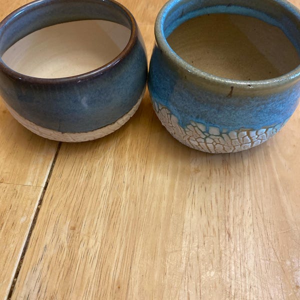 Ocean Coral Succulent Planters - Small Pottery Planter - Mini Succulent ...