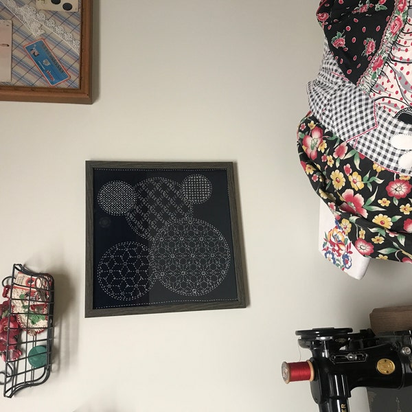 Sashiko Embroidery Kit | Japanese Hand Embroidery, Sashiko Fabric With ...