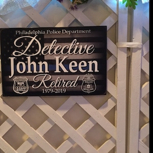 Police Officer Retirement Sign, Police Retired Sign, Police Gift ...