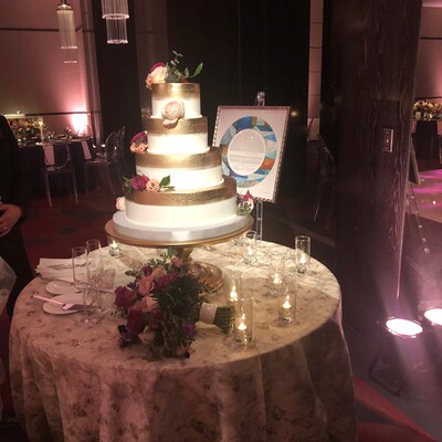 Wedding Gold Cake Stand Distressed Gold Stand Shabby White - Etsy