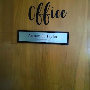 Executive Office Door Plate Wall Plate HIGH QUALITY Two Tone With ...