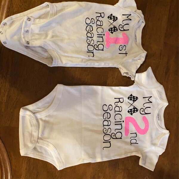 Baby Girl Race Day Outfit - My 1st Racing Season Outfit- Checkered ...