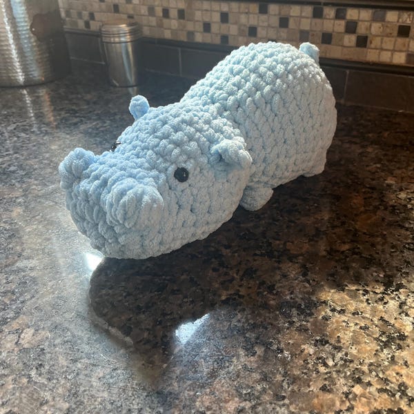 Happy the Hippo, NO-SEW Crochet Amigurumi PDF Pattern, Adorable Cute ...