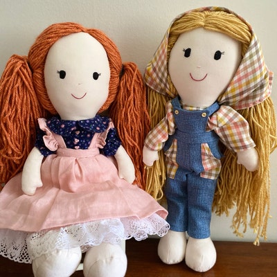 PDF Cloth Doll Sewing Pattern and Tutorial Doll Body Maya 16 With Hair ...