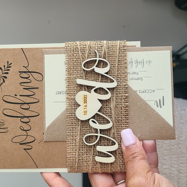 Rustic Wedding Invitations, Personalized Wedding Invitations ...