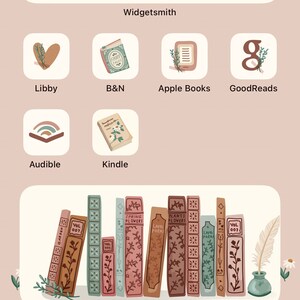 Book Lover App Icons Bookworm Ios Icons Iphone Icons for - Etsy