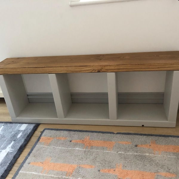 Solid Wooden Bench Seat Storage Unit Table - Etsy UK