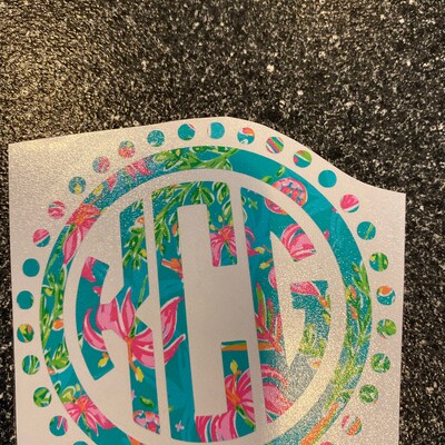 Custom Monogram Decal Sticker Pack Full Sheet Monogram Bundle 14 ...