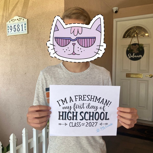 First Day of Freshman Year Sign - 1st Day of High School 2025-2026 ...