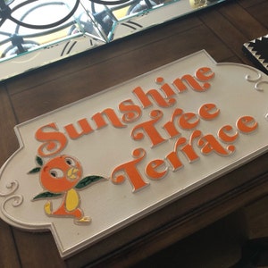 Disney Inspired Sign Sunshine Tree Terrace Sign Orange Bird Sign ...