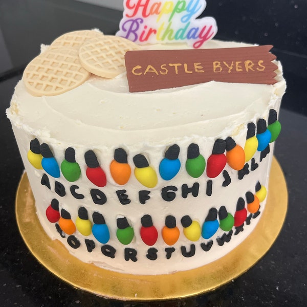 Edible Handmade Unofficial Stranger Things Fondant Cake Topper Sugar ...