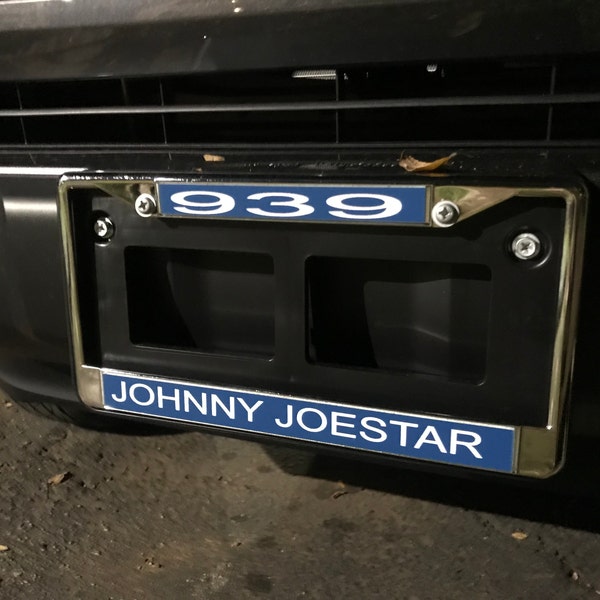 Chrome License Plate Frame Metal Custom Personalized Engraved ...