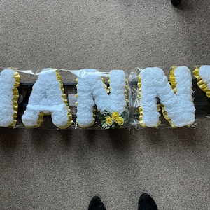 MUM NAN Artificial Silk Funeral Tribute Package Any 3 Letter Name ...