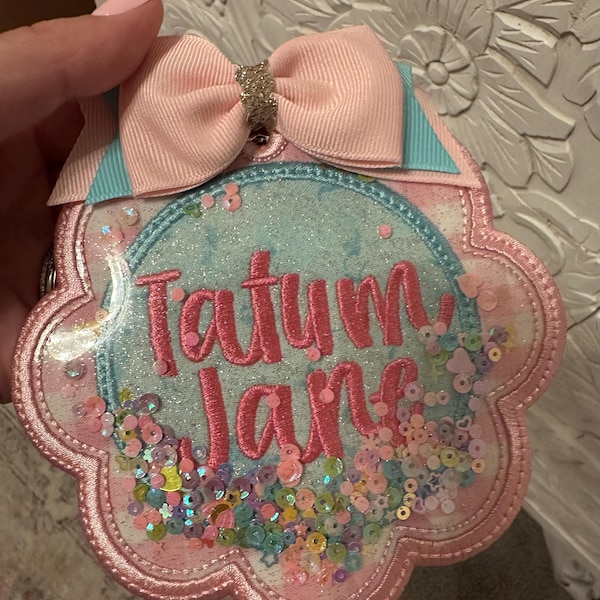 Personalized Fabric Bag Tag, Name Tag, Embroidered Name Tag, Bookbag ...