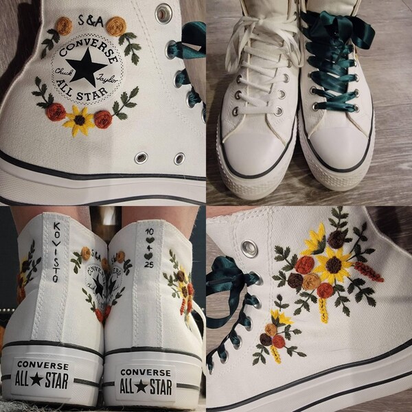 Embroidered Converse/ Converse Custom Constellation Embroidery ...