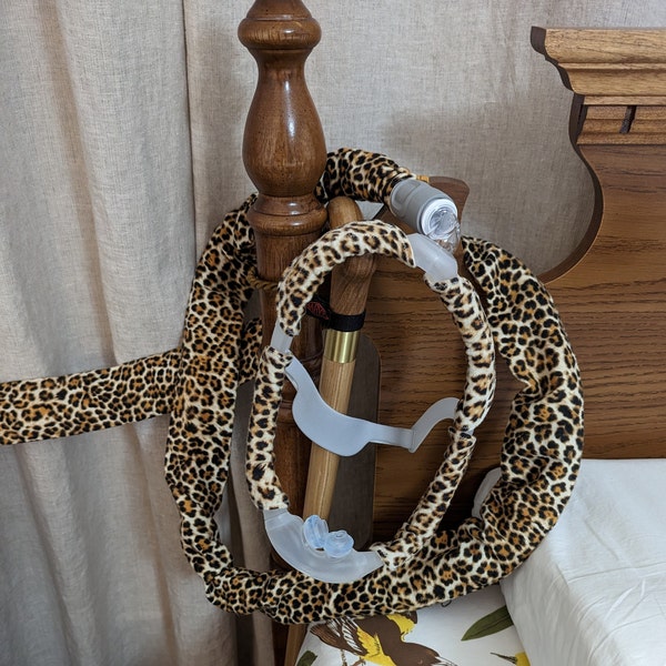 LEOPARD Print Flannel CPAP Cheek Strap Covers, Cheekers, Bipap, Apap ...