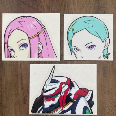 Gundam Exia Peeker Sticker - Etsy