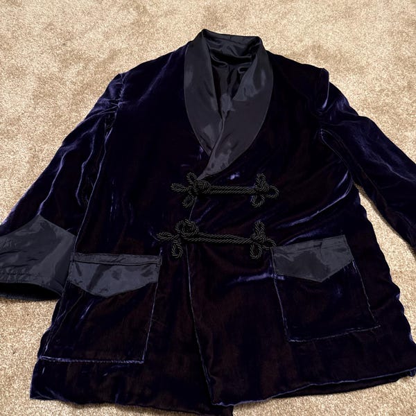 Mens Smoking Jacket and Fez About 1900 Sewing Pattern #1215 Size US 34 ...