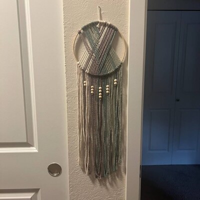 Macrame Hoop Wall Hanging Custom Macrame Boho Decor Macrame Decor Multi ...