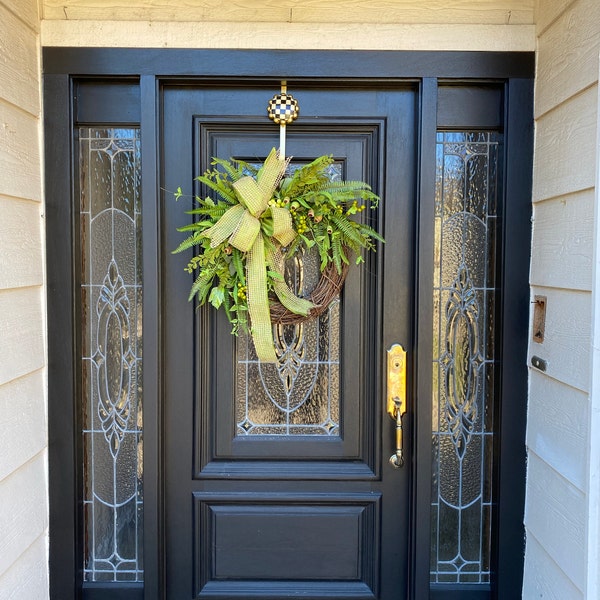 Everyday Wreath, Everyday Greenery and Burlap Wreath, Spring Wreath ...