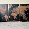 Cork Map of the World Map Push Pin Wooden World Map Pin - Etsy