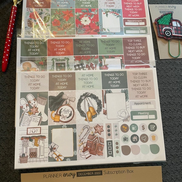 Planner Envy Subscription Box TRIAL. Planner Stickers, Planner Clips ...