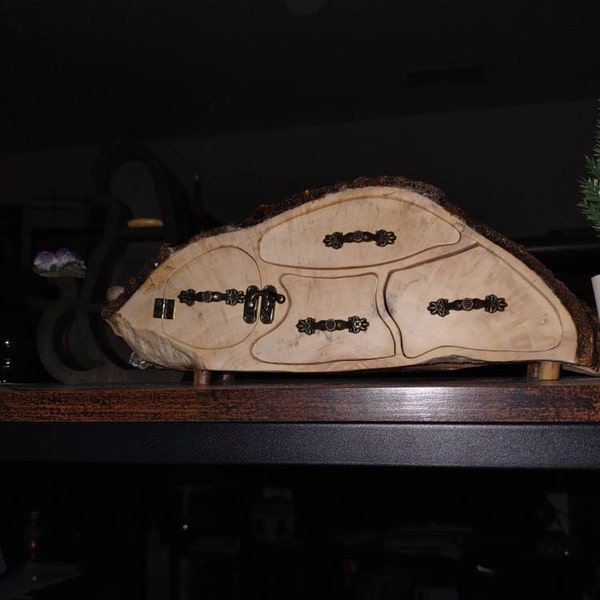 Rustic Log Box From Firewood With Bark, Fairy Drawer, Pear Wood ...