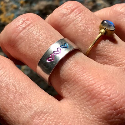 Custom Pride Flag Ring, Bisexual, Pansexual, Asexual, Trans, Gay ...