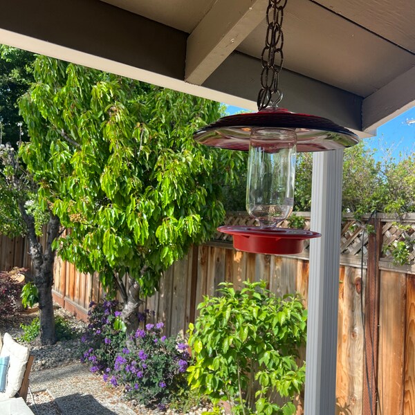 Hummingbird Feeder Bee Proof Drip Free With 16 Oz Clear With Larger Cover - Etsy