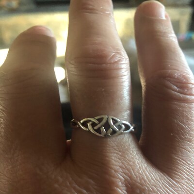 Celtic Ringsilver Celtic Double Trinity Knot Ringknotted Ringirish Knot Ringceltic Knot ...