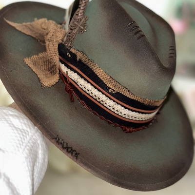 Outlaw Country Turquoise Custom Wool Rancher Hat - Etsy
