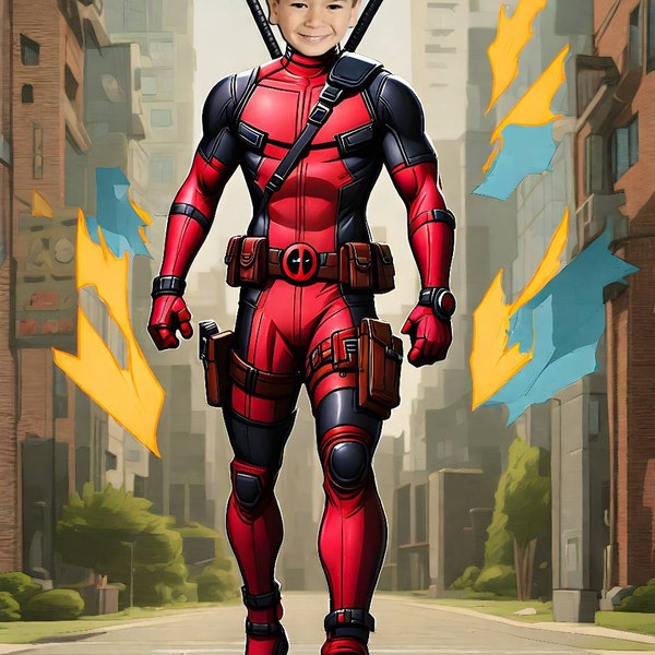 Custom Deadpool Kids Birthday Invitation, Digital Party Invite ...