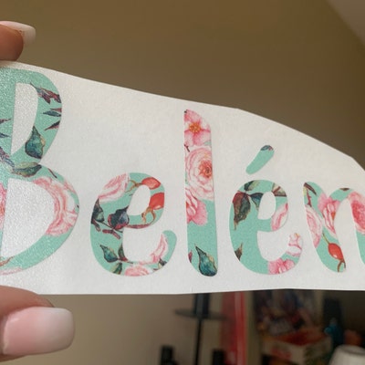 FLOWER NAME DECAL Flower Name Sticker Flower Decal - Etsy