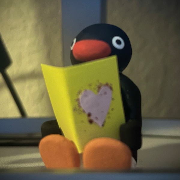 Angry Pingu Keychain | Homemade | Clay - Etsy