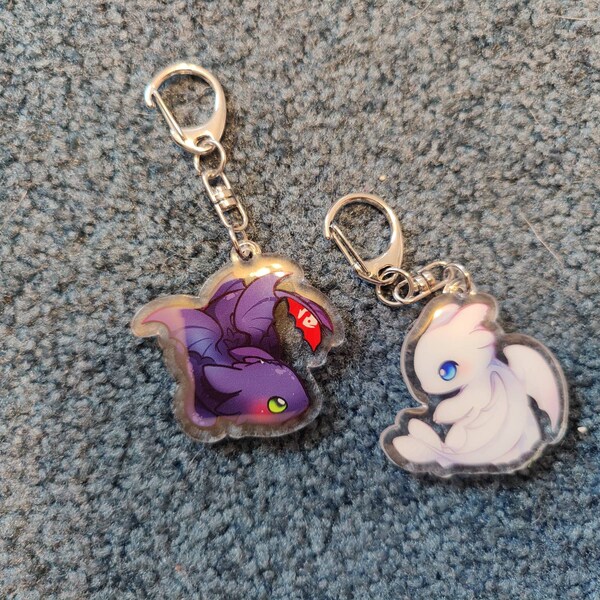 Toothless Lightfury Acrylic Charm - Etsy