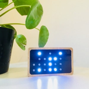 Binary Clock, 24-hour Clock, WHITE LED, Choose Your Front Color, Wooden Clock - Etsy